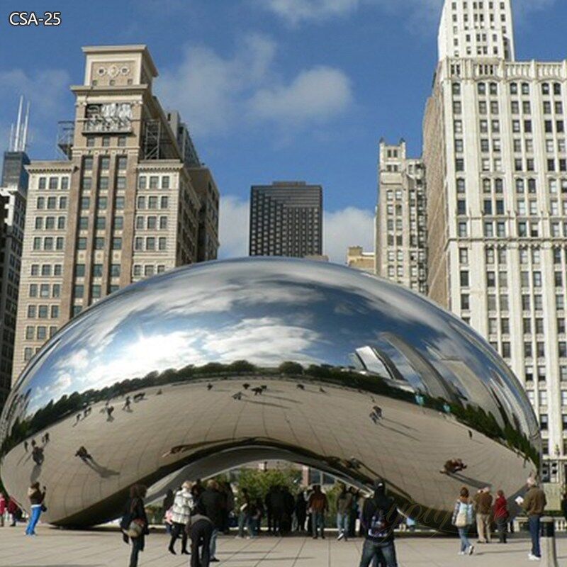 Stainless Steel Bean Cloud Gate Replica Sculpture for Outdoor