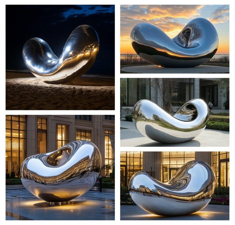 Stainless Steel Bean Cloud Gate Replica Sculpture for Outdoor