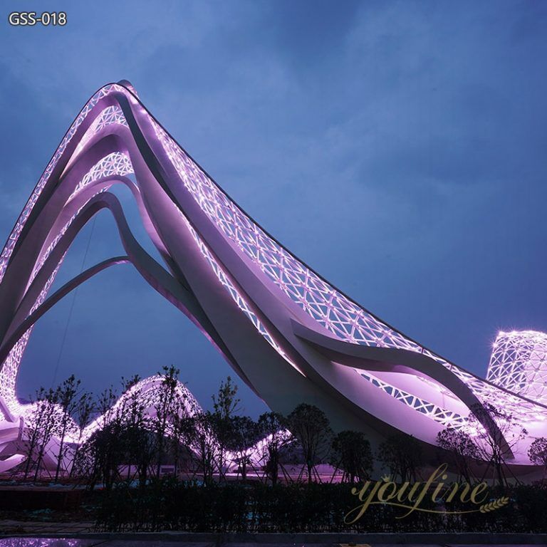 Roundabout Large Abstract Ribbon Modern Public Art Installation