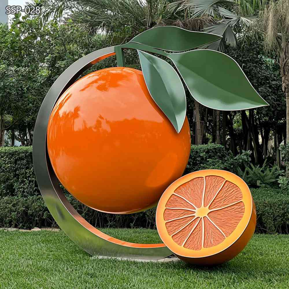 Modern Outdoor Metal Fruit Orange Sculpture SSP-028