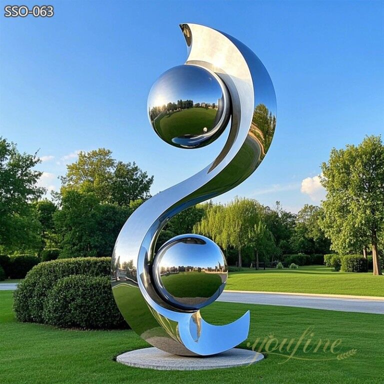 Large Polished Stainless Steel Outdoor Zen Yin Yang Sculpture SSO-063
