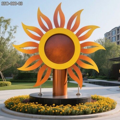 Stainless Steel Sun Sculpture for Outdoor SSO-080