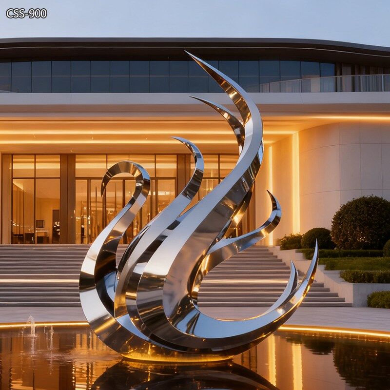 Modern Large Metal Abstract Swan Sculpture for Outdoor CSS-900
