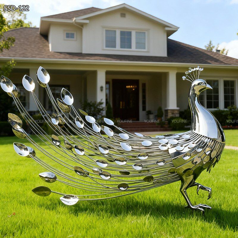 Custom Stainless Steel Peacock Sculpture | Factory Direct Sale